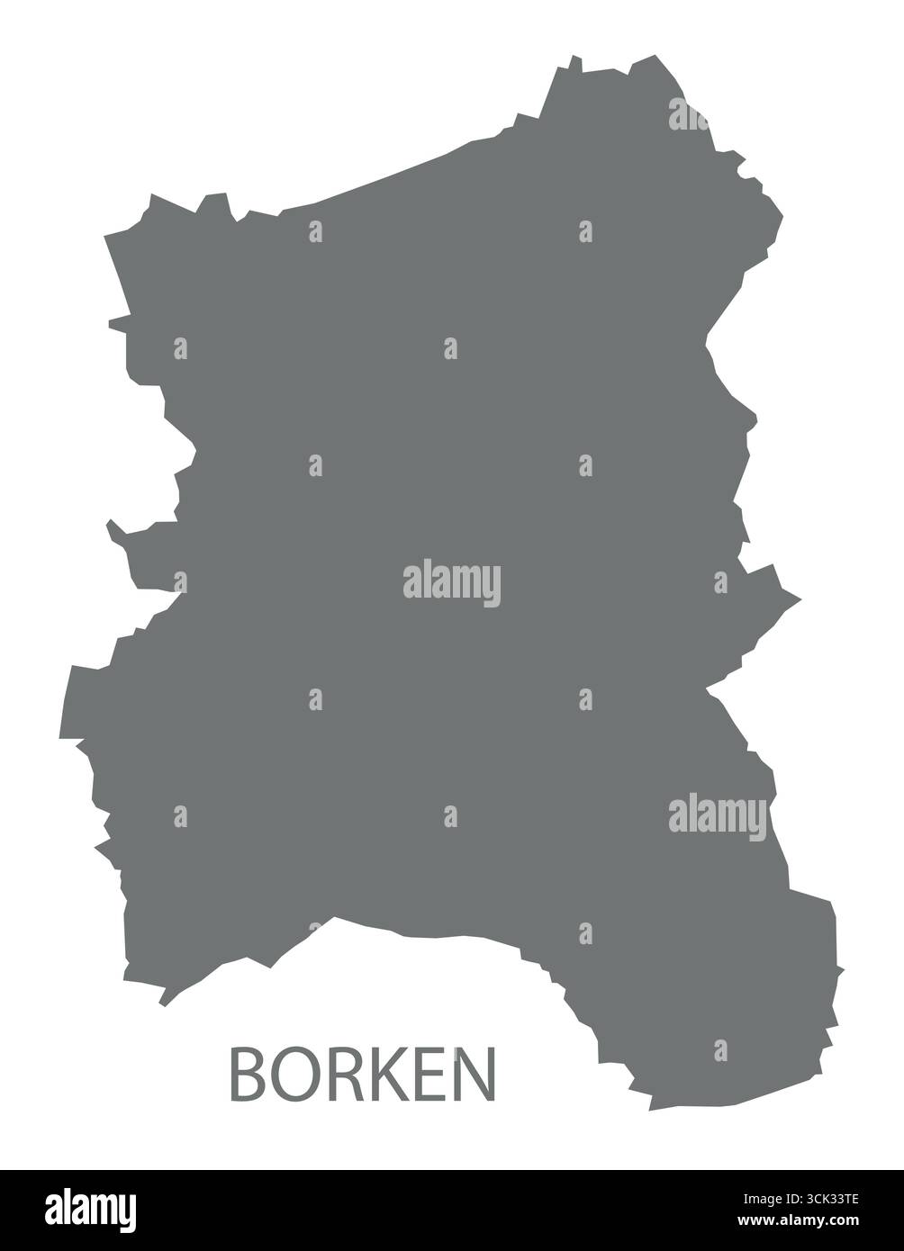 Borken city map grey illustration silhouette Stock Vector Image & Art ...
