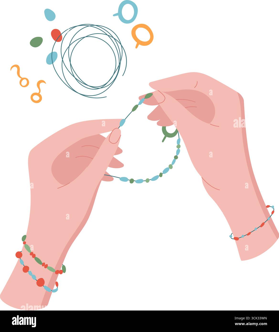 Craft beads making Stock Vector Images - Alamy