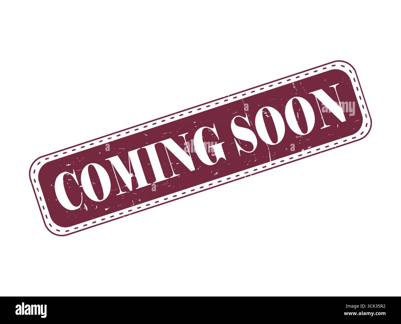 A Coming Soon Rubber Stamp Seal on a Bar Stock Vector Image & Art - Alamy