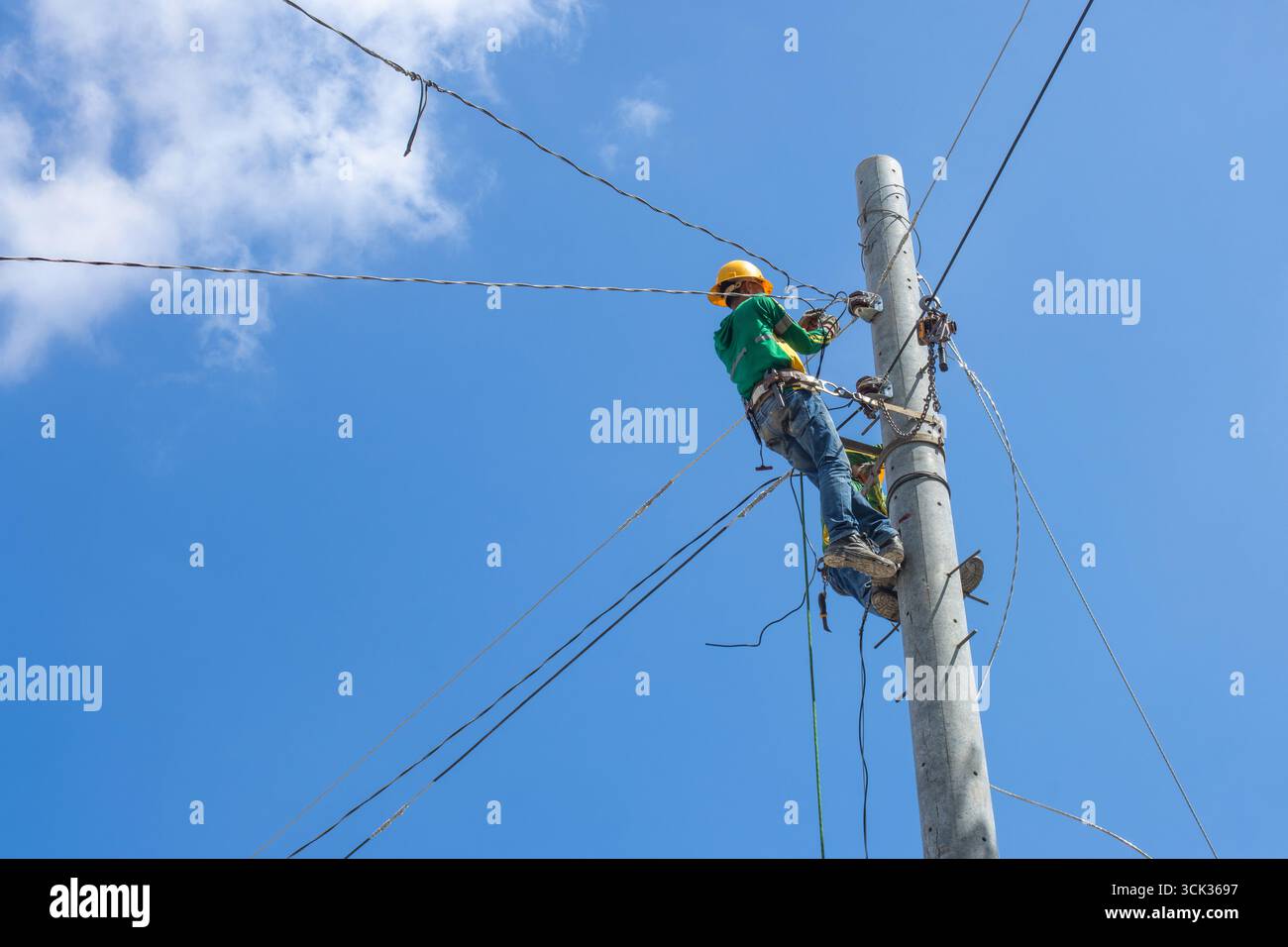 Installation of high voltage poles hi-res stock photography and images ...