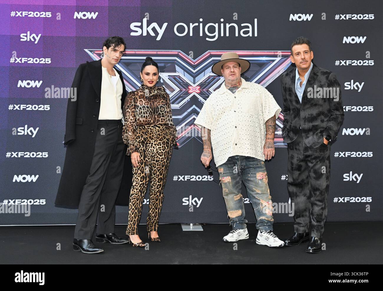 Milan, Italy X Factor 2025 host and jury In the photo: judges Achille ...