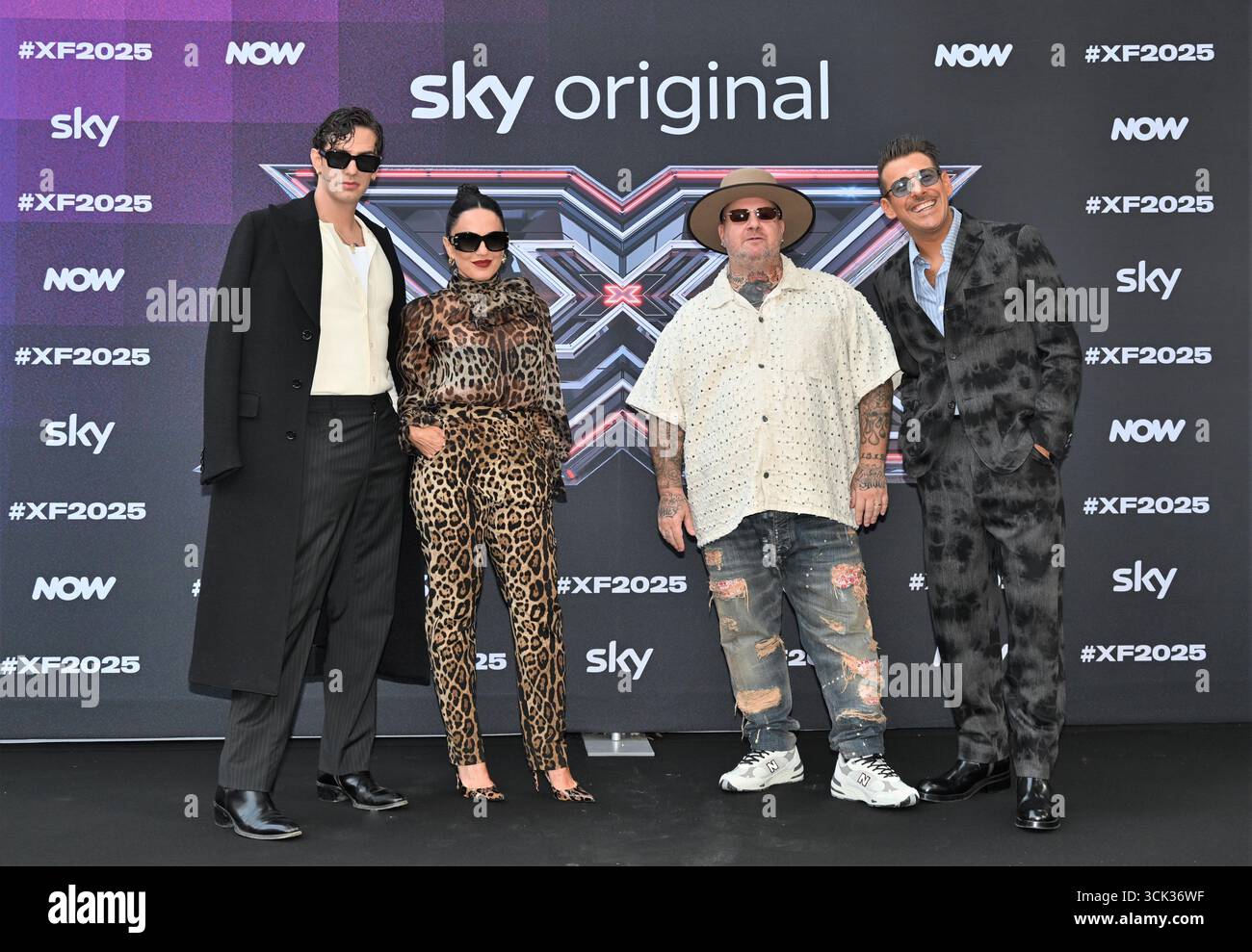 Milan, Italy X Factor 2025 host and jury In the photo: judges Achille ...