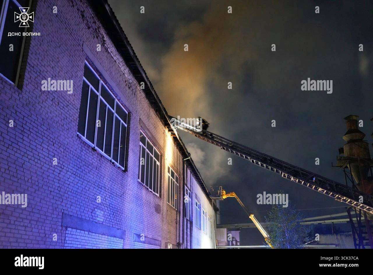 In this photo provided by the Ukrainian Emergency Services on Wednesday ...