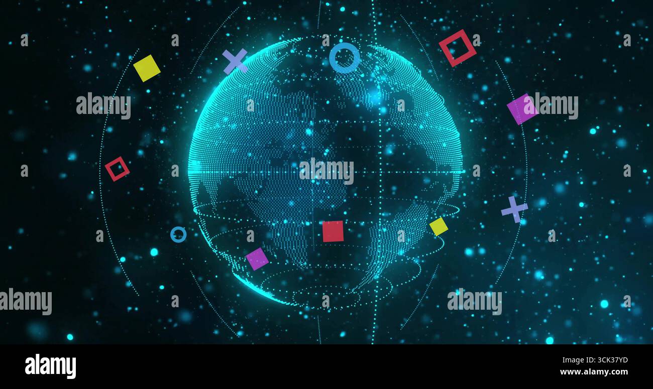 Holographic globe floating in hi-res stock photography and images - Alamy