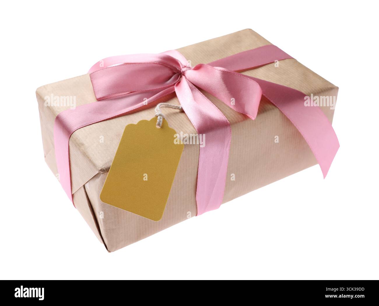 Blank kraft gift tag Cut Out Stock Images & Pictures - Alamy