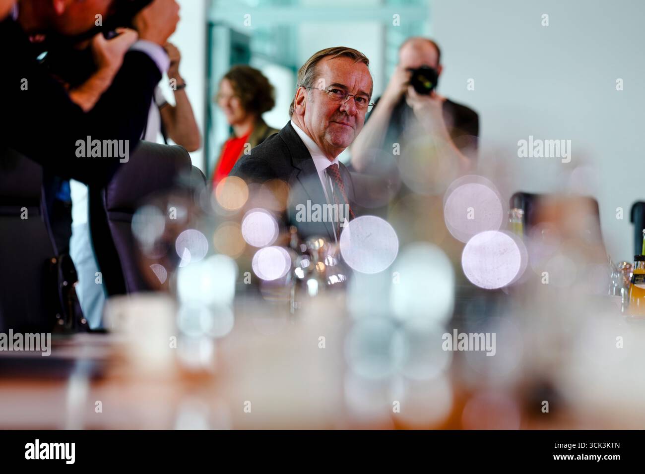 German Defence Minister Boris Pistorius attends the cabinet meeting at ...