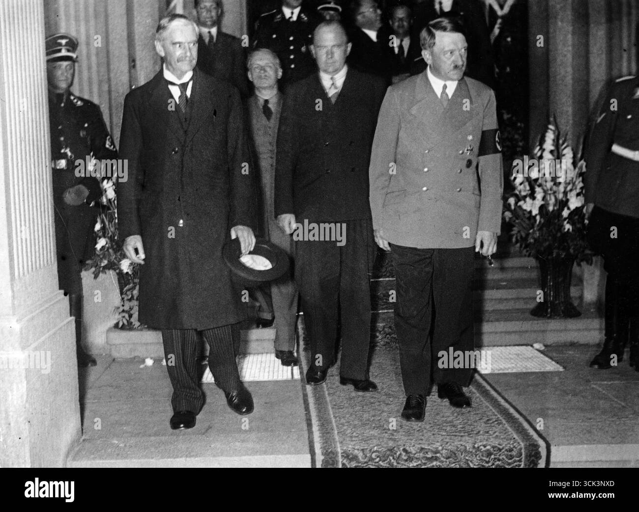 British Prime Minister Neville Chamberlain with Adolf Hitler in Bad ...