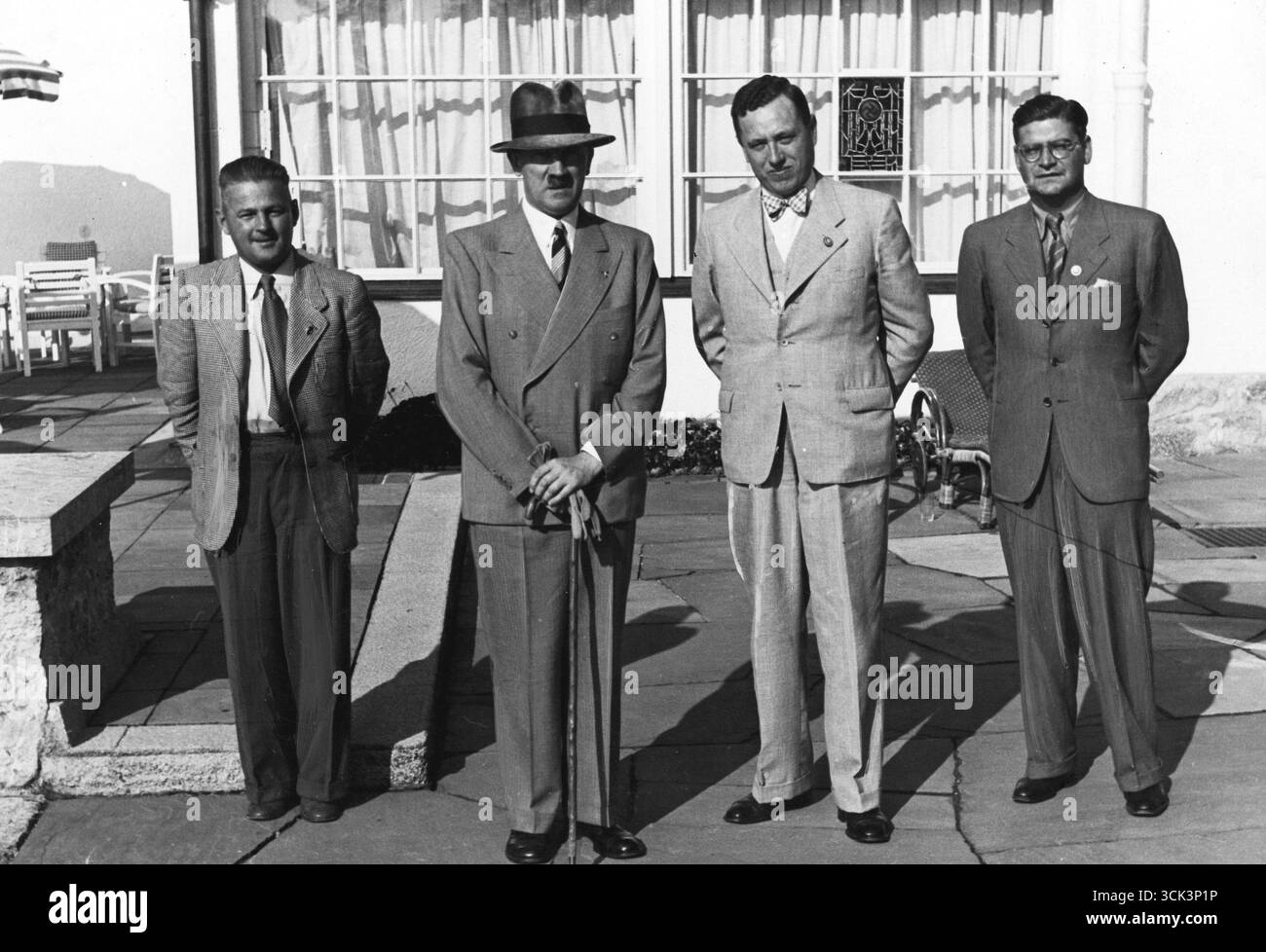 From left NN, leader of the Third Reich Adolf Hitler, Gauleiter Albert ...