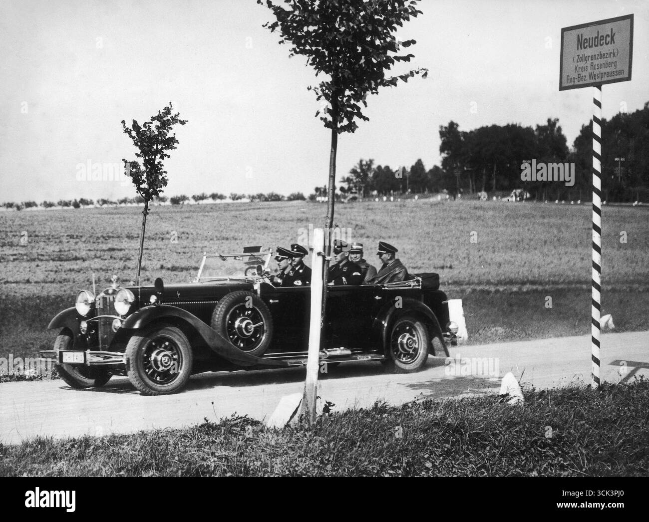 The Führer, Adolf Hitler (sitting next to the driver in civilian ...