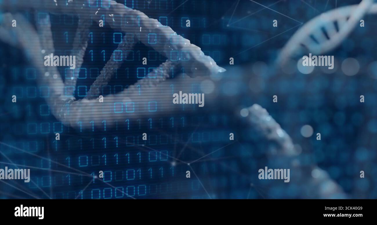 Rotating dna helix molecular particles hi-res stock photography and ...
