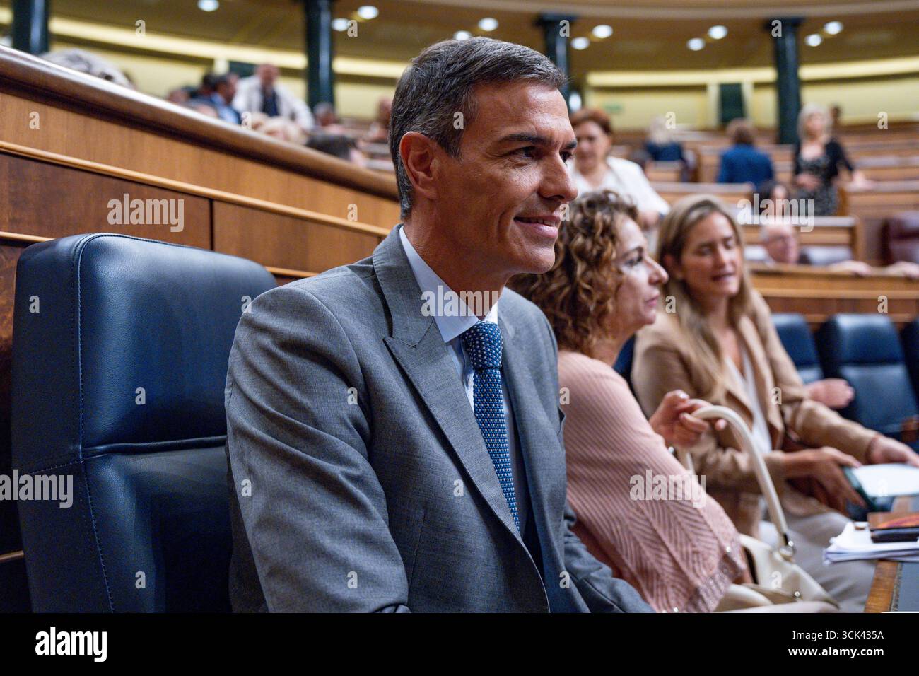 Pedro Sanchez, Spanish Prime Minister, seen at the Spanish Congress of ...