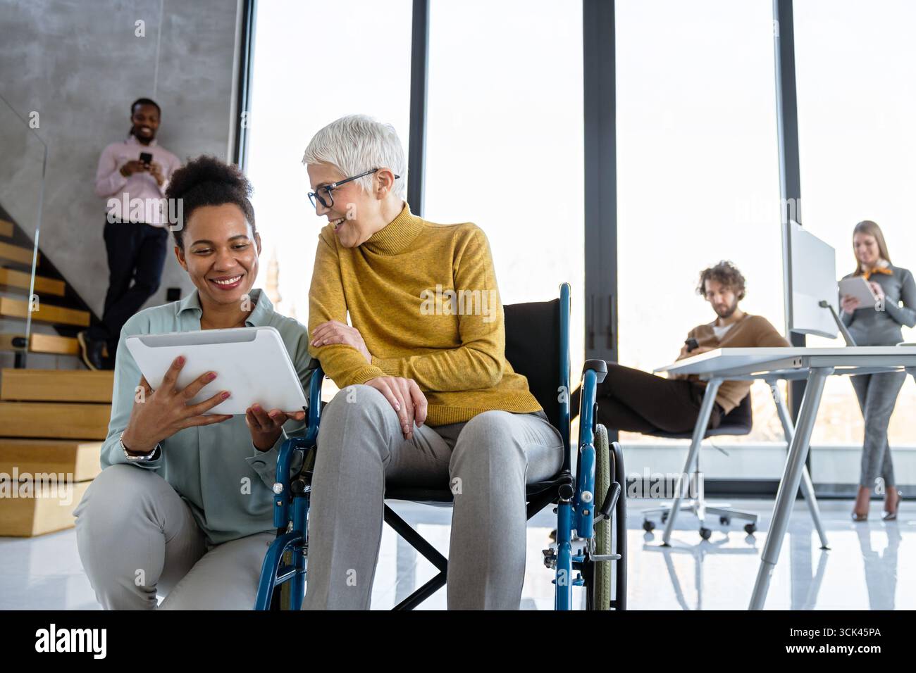 The image includes a person using a wheelchair, depicting inclusivity ...