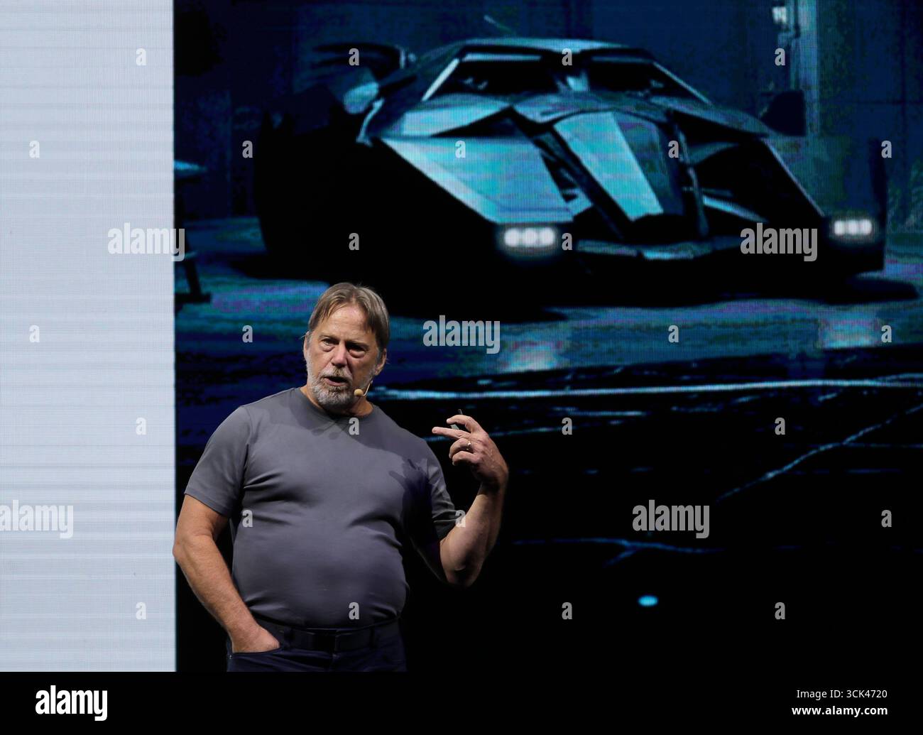 CEO of Tenstorrent Jim Keller delivers a speech during the SEMICON Taiwan exhibition at Nangang ...