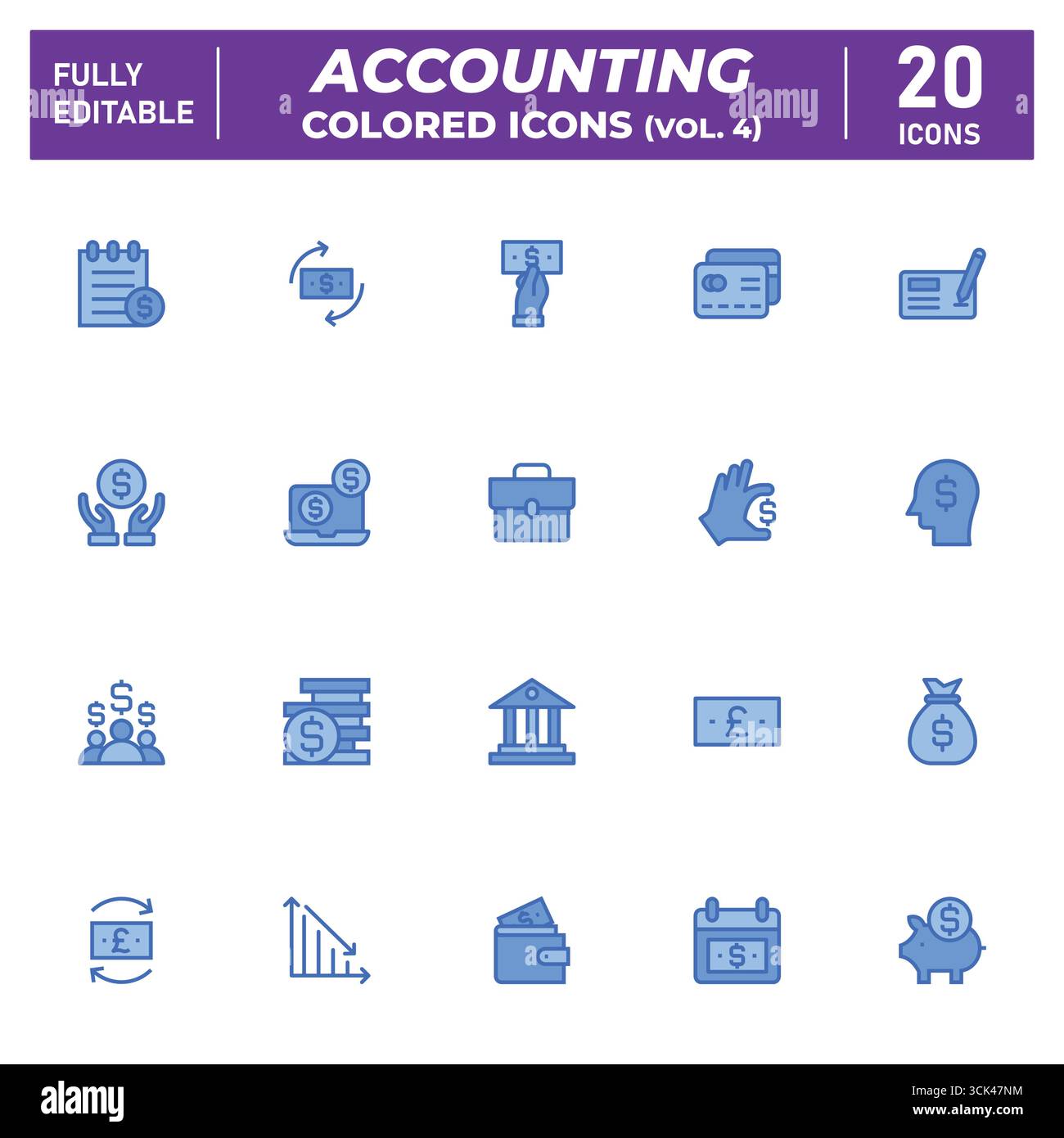 Accounting Colored Icons (Vol. 4 Stock Vector Image & Art - Alamy