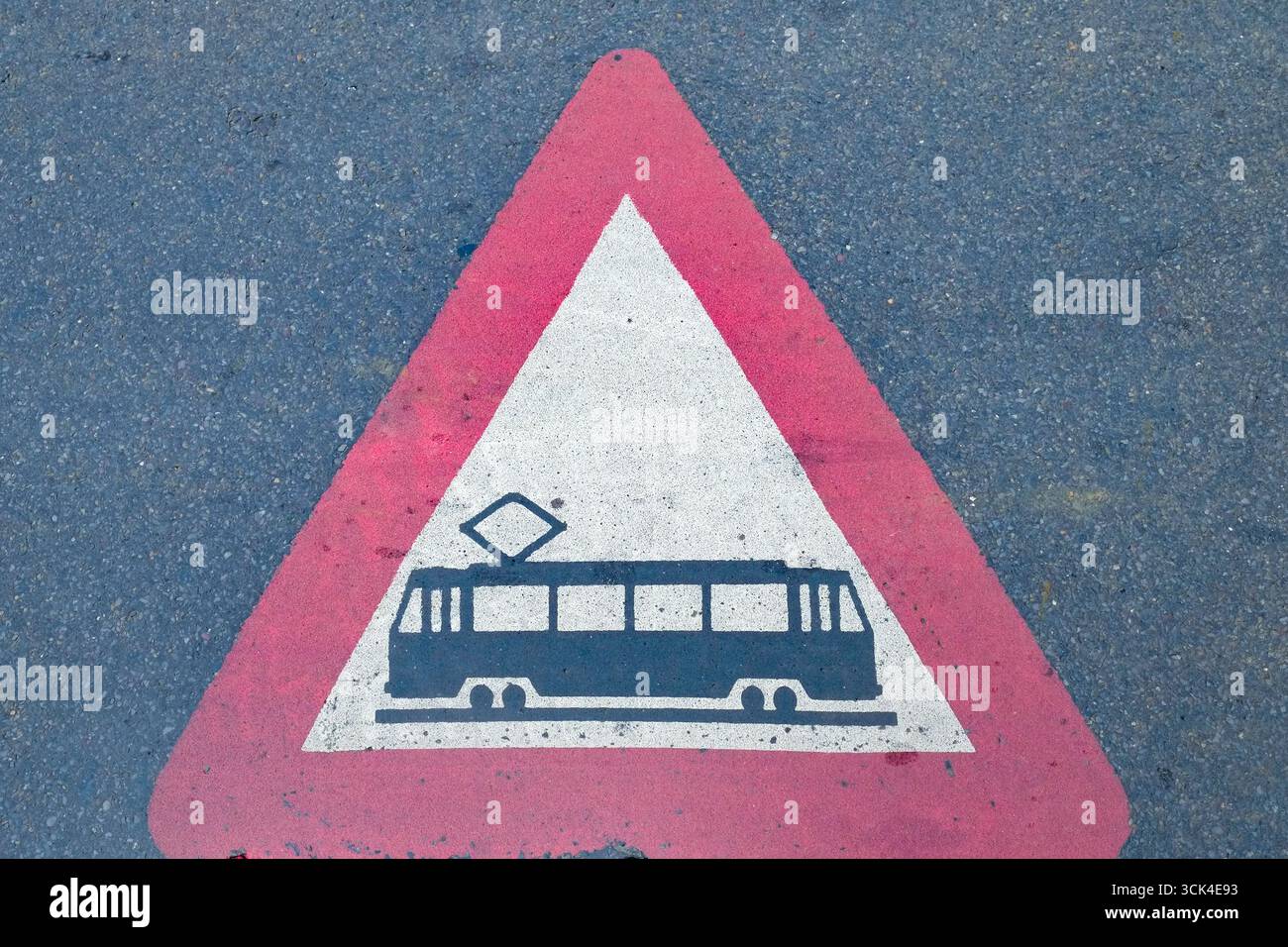 Tram safety sign hi-res stock photography and images - Alamy