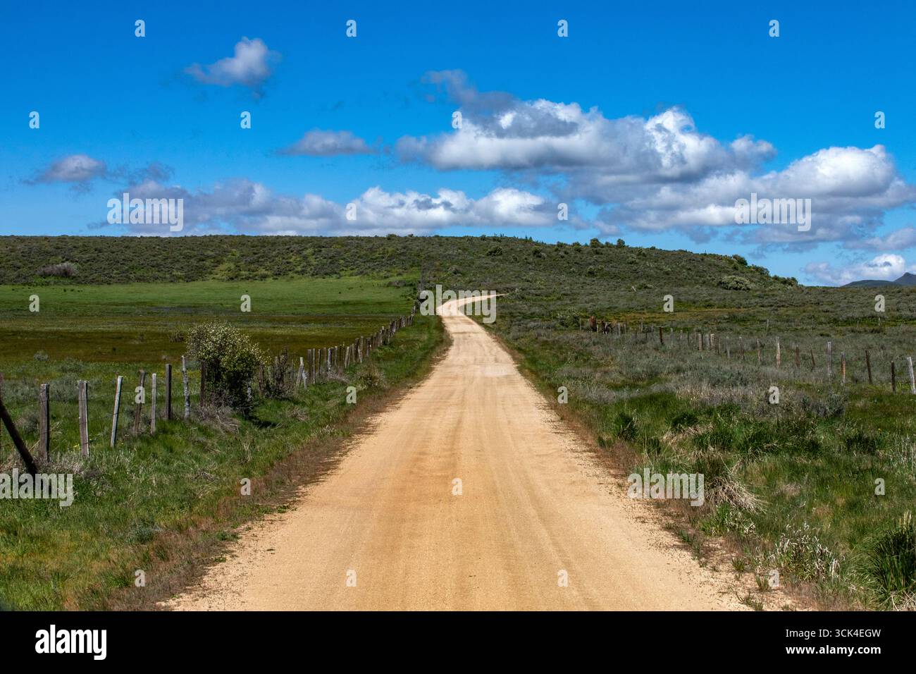 Empty dirt road grass hi-res stock photography and images - Alamy