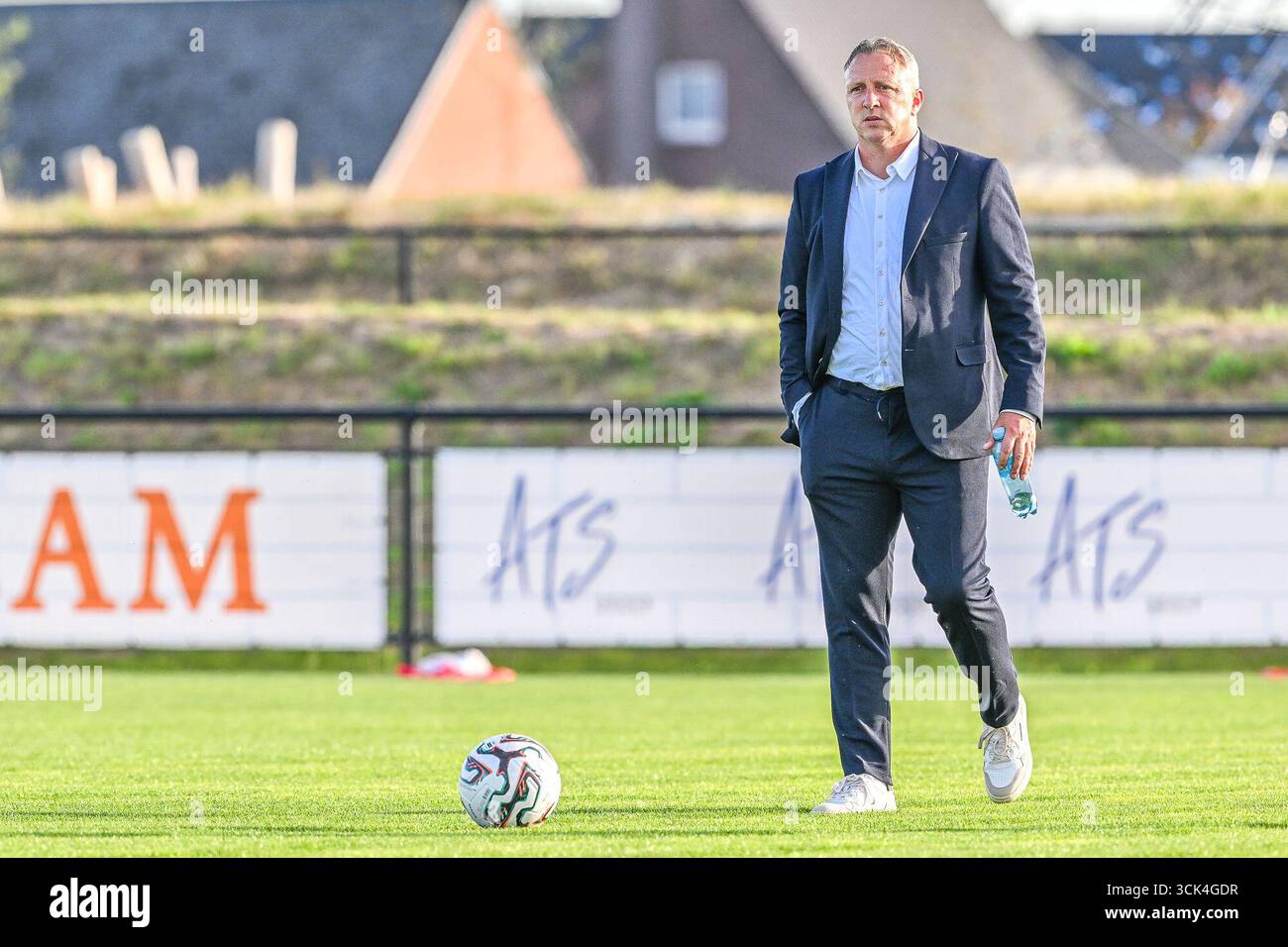 Headcoach Sjaak Polak of Club YLA pictured before a female soccer game ...