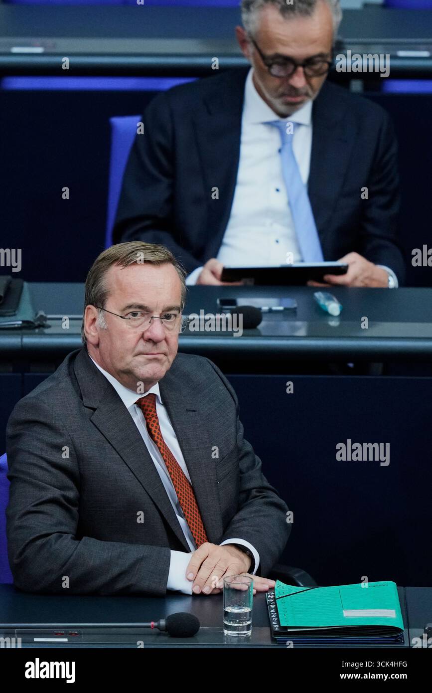 German Defence Minister Boris Pistorius attends a session of the German ...
