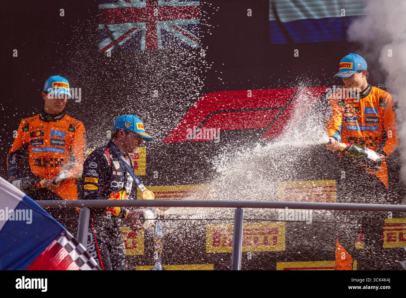 Podium at the Italian Grand Prix Monza 2025 Temple of Speed Stock Photo ...
