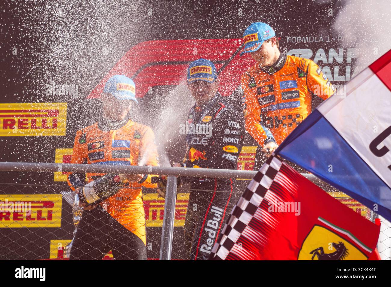 Podium at the Italian Grand Prix Monza 2025 Temple of Speed Stock Photo ...