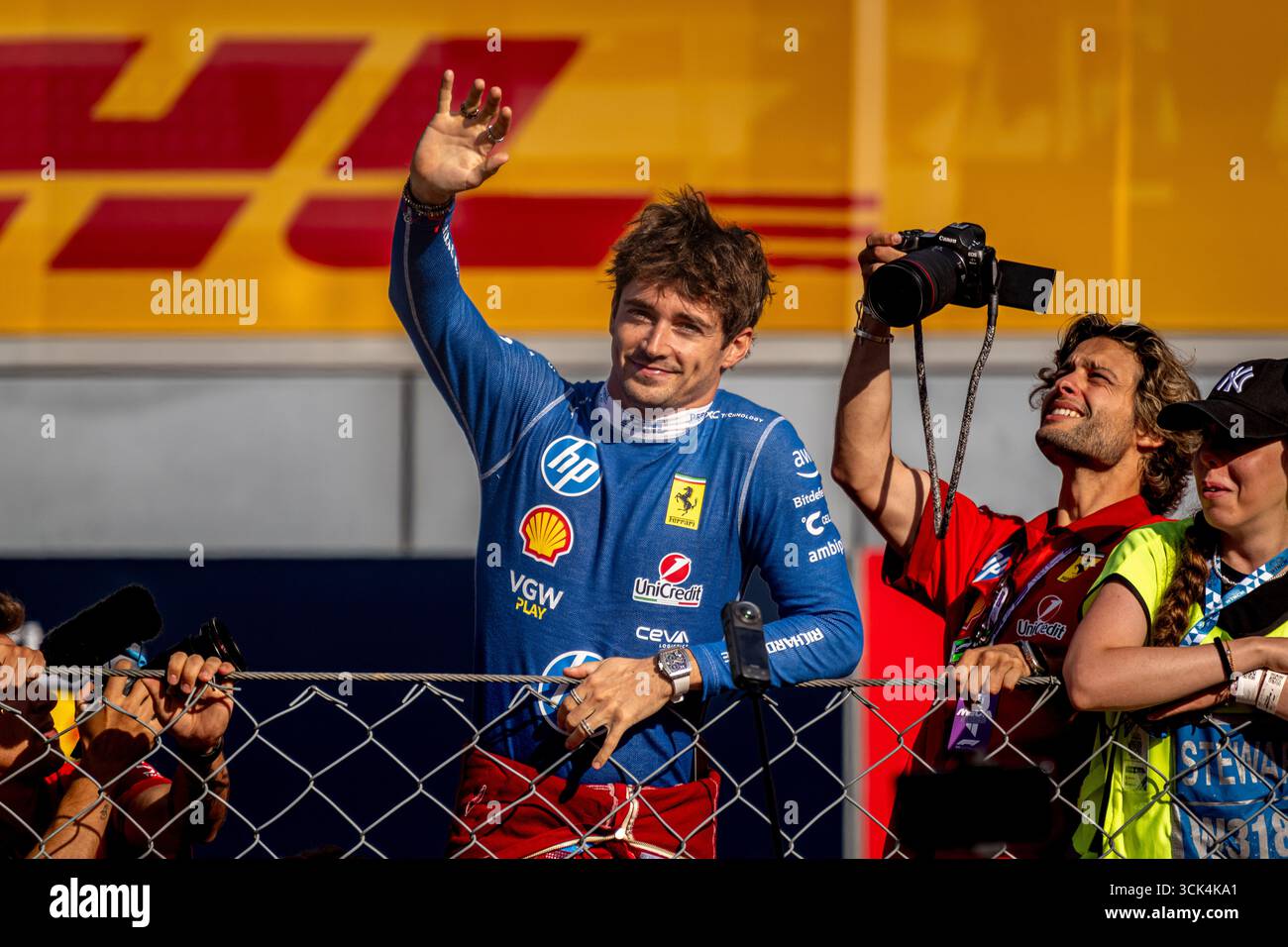 Podium at the Italian Grand Prix Monza 2025 Temple of Speed Stock Photo ...