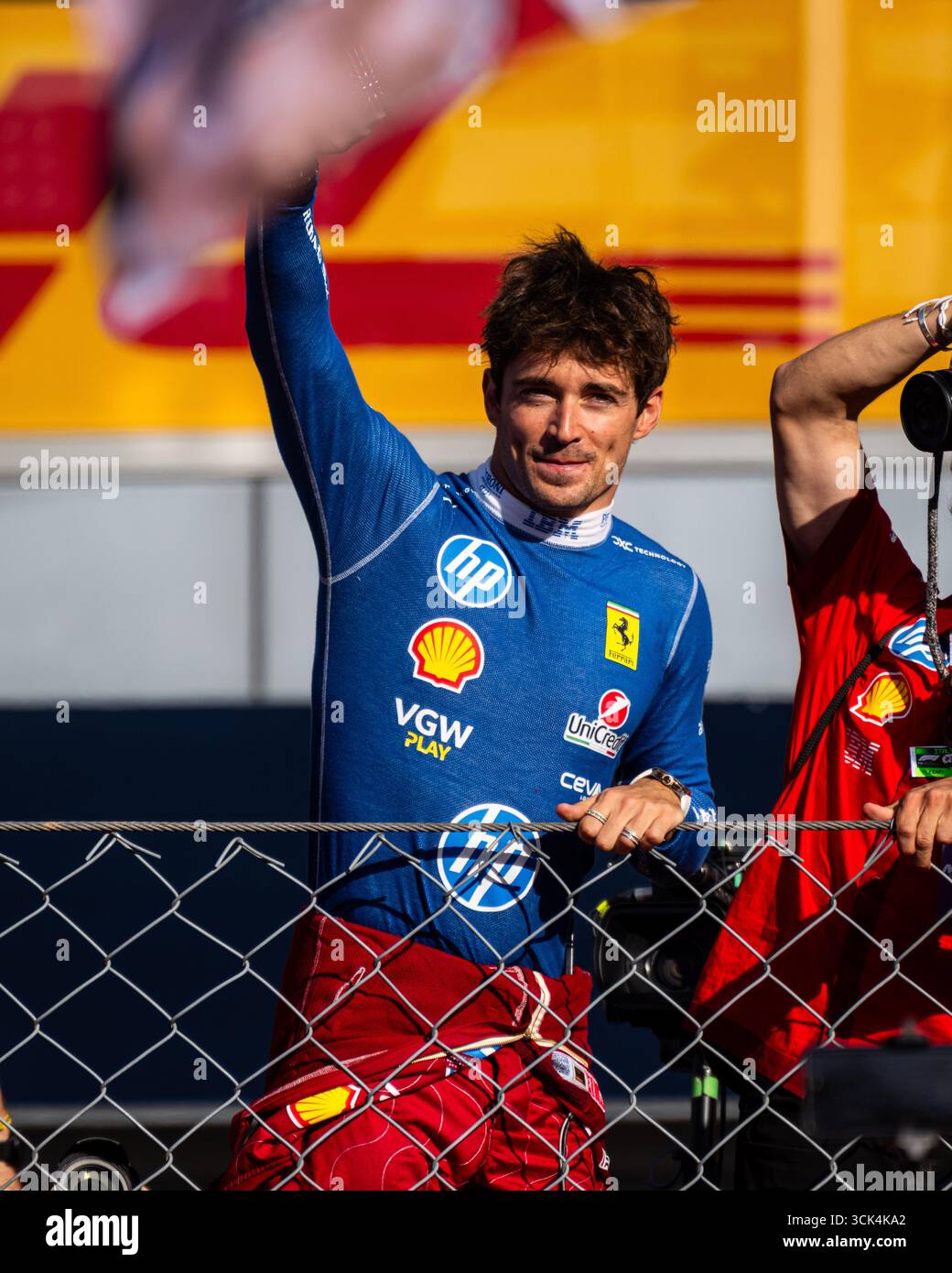 Podium at the Italian Grand Prix Monza 2025 Temple of Speed Stock Photo ...