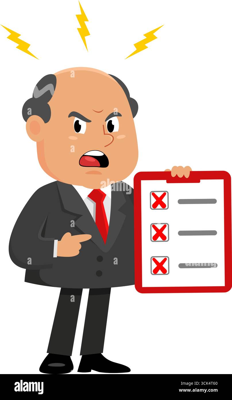 Angry male boss old hi-res stock photography and images - Alamy