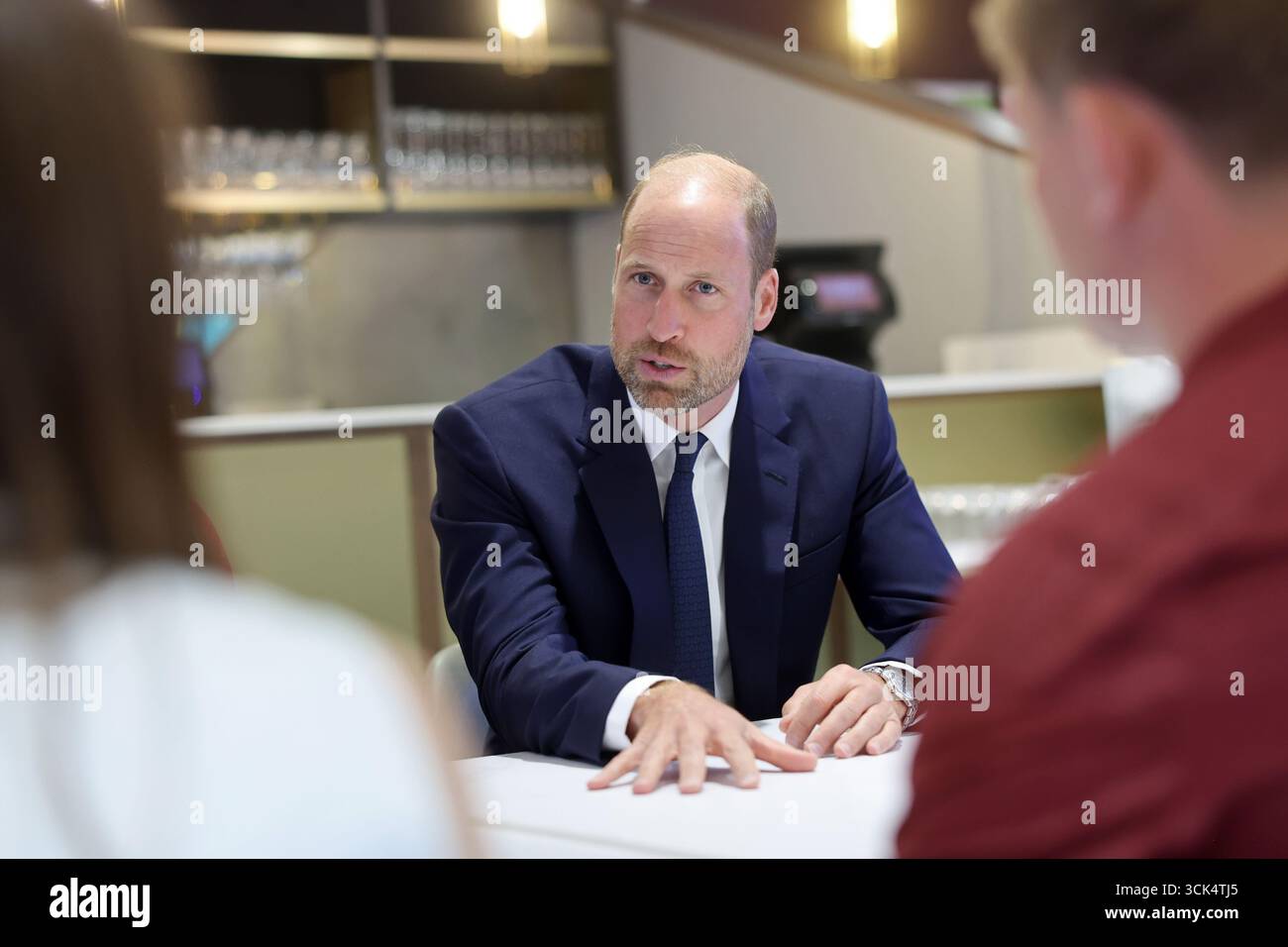 The Prince of Wales during a visit to the new mental health hub run by ...