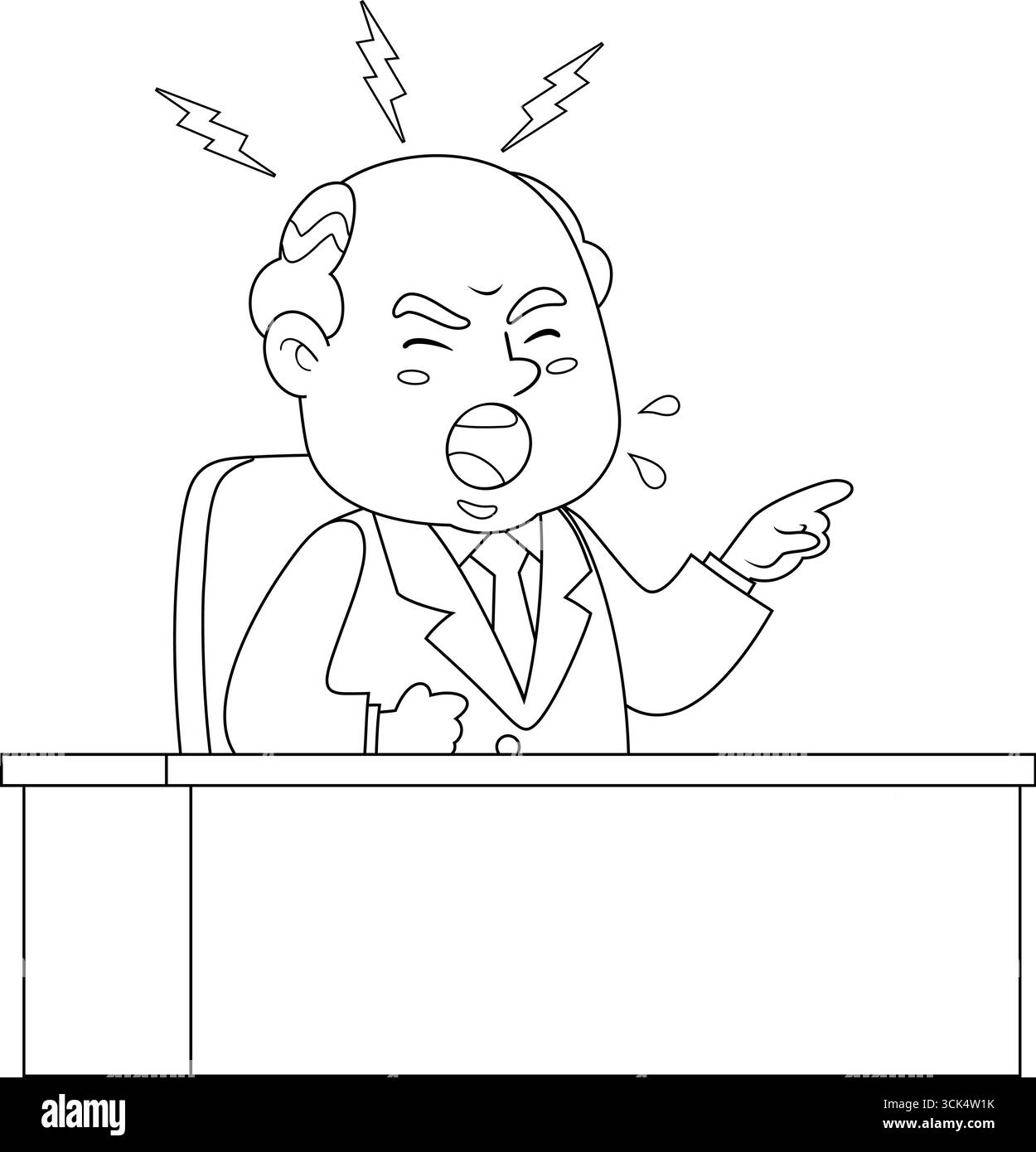 Male director office desk Black and White Stock Photos & Images - Alamy