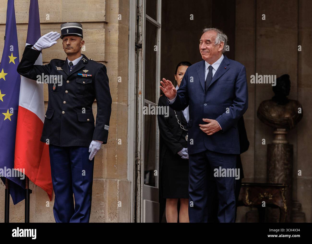 Saint Ouen, Paris, France. 10th Sep, 2025. The handover of power from ...