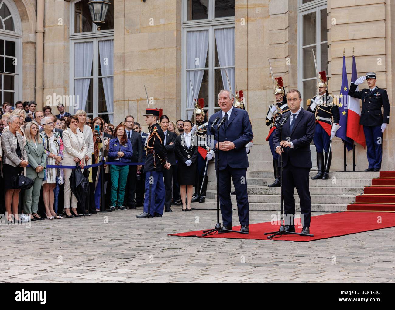 Saint Ouen, Paris, France. 10th Sep, 2025. The handover of power from ...