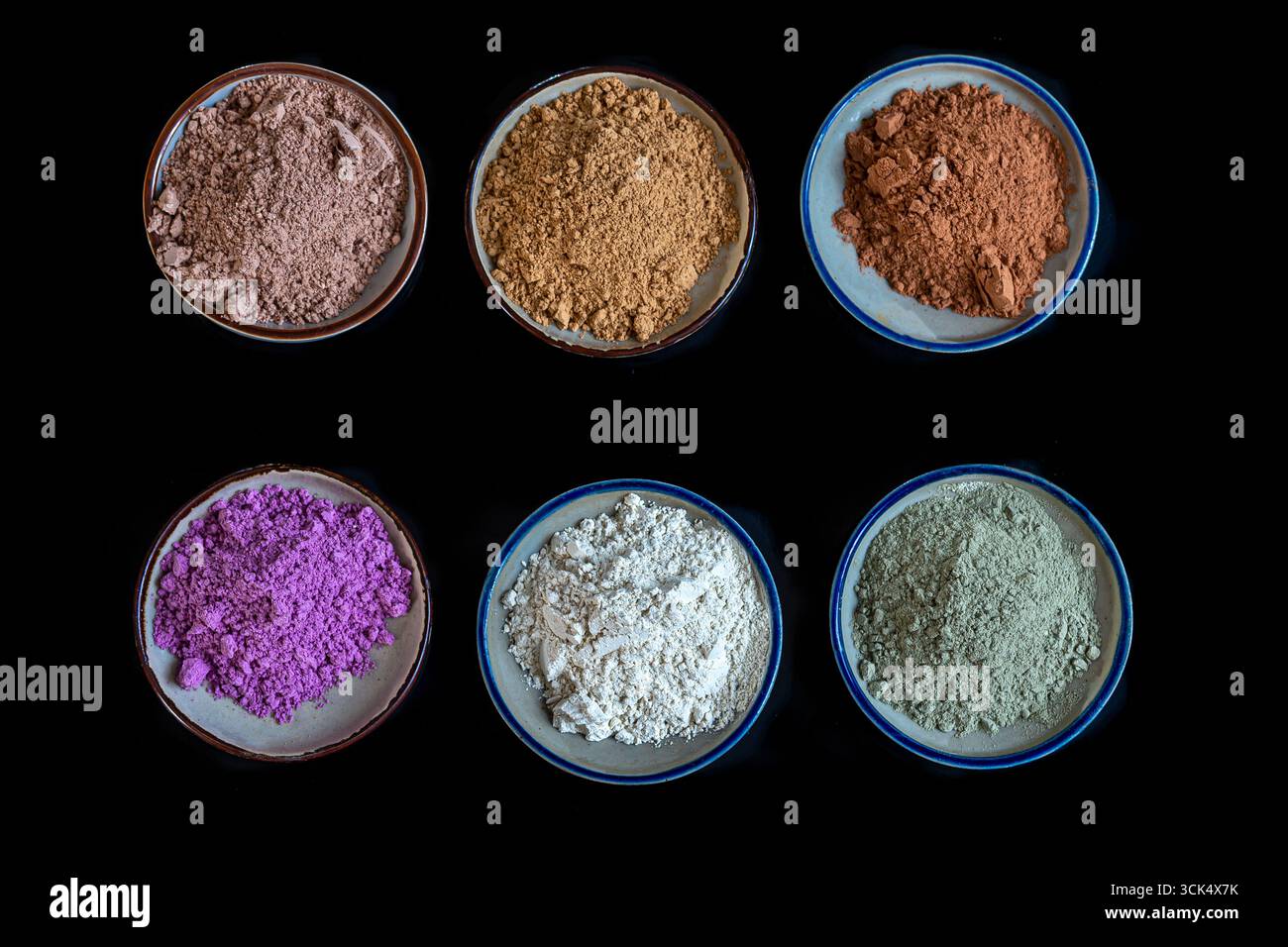 Clay in six different colours Stock Photo - Alamy