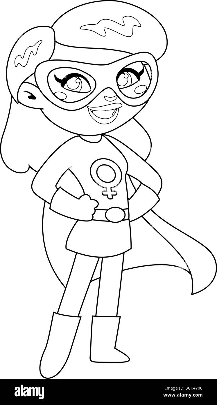 Super Hero Mom Cartoon Character. Vector Illustration Flat Design ...