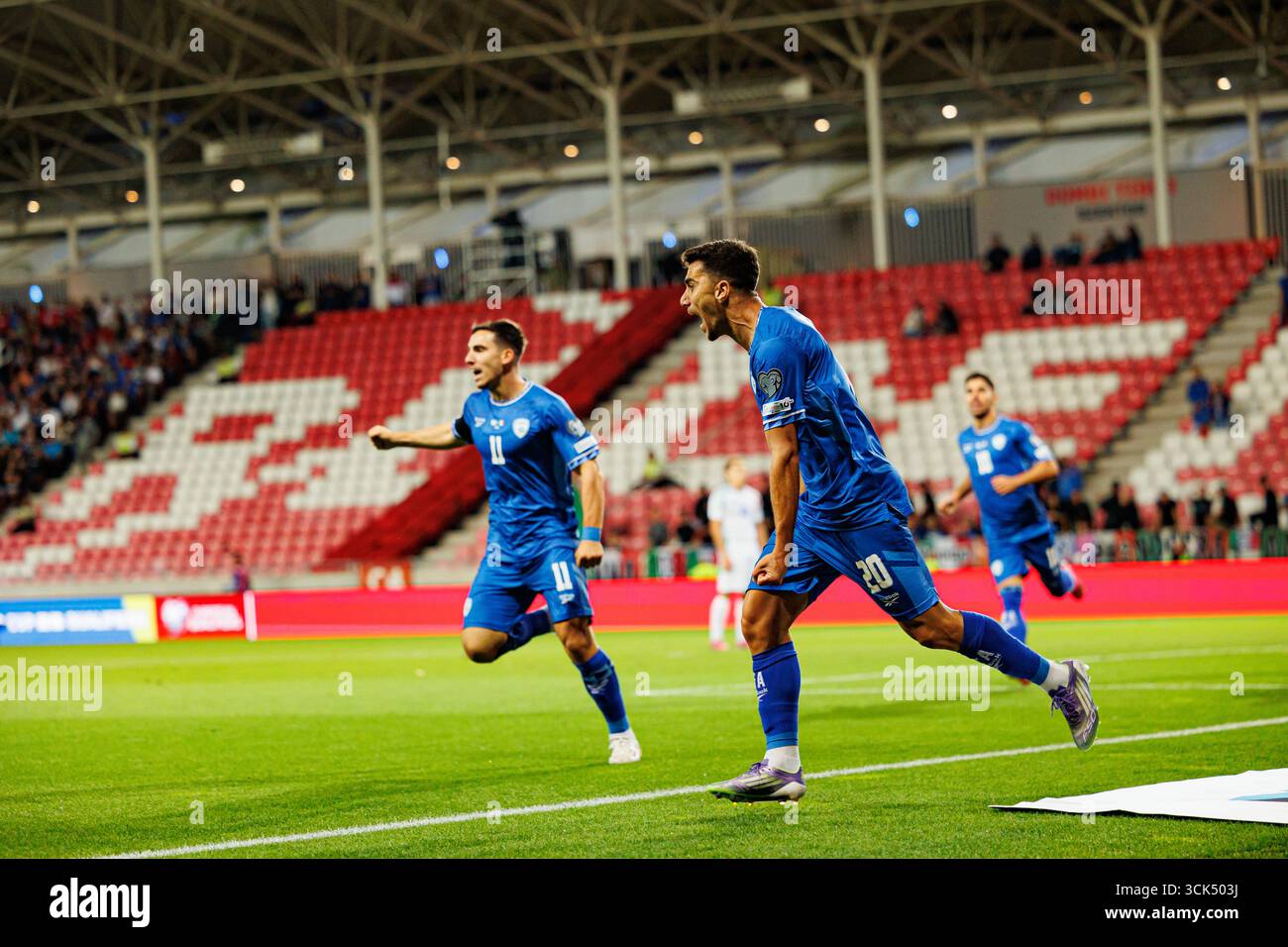 Dan Biton and Oscar Gloukh seen celebrating after scoring goal during ...