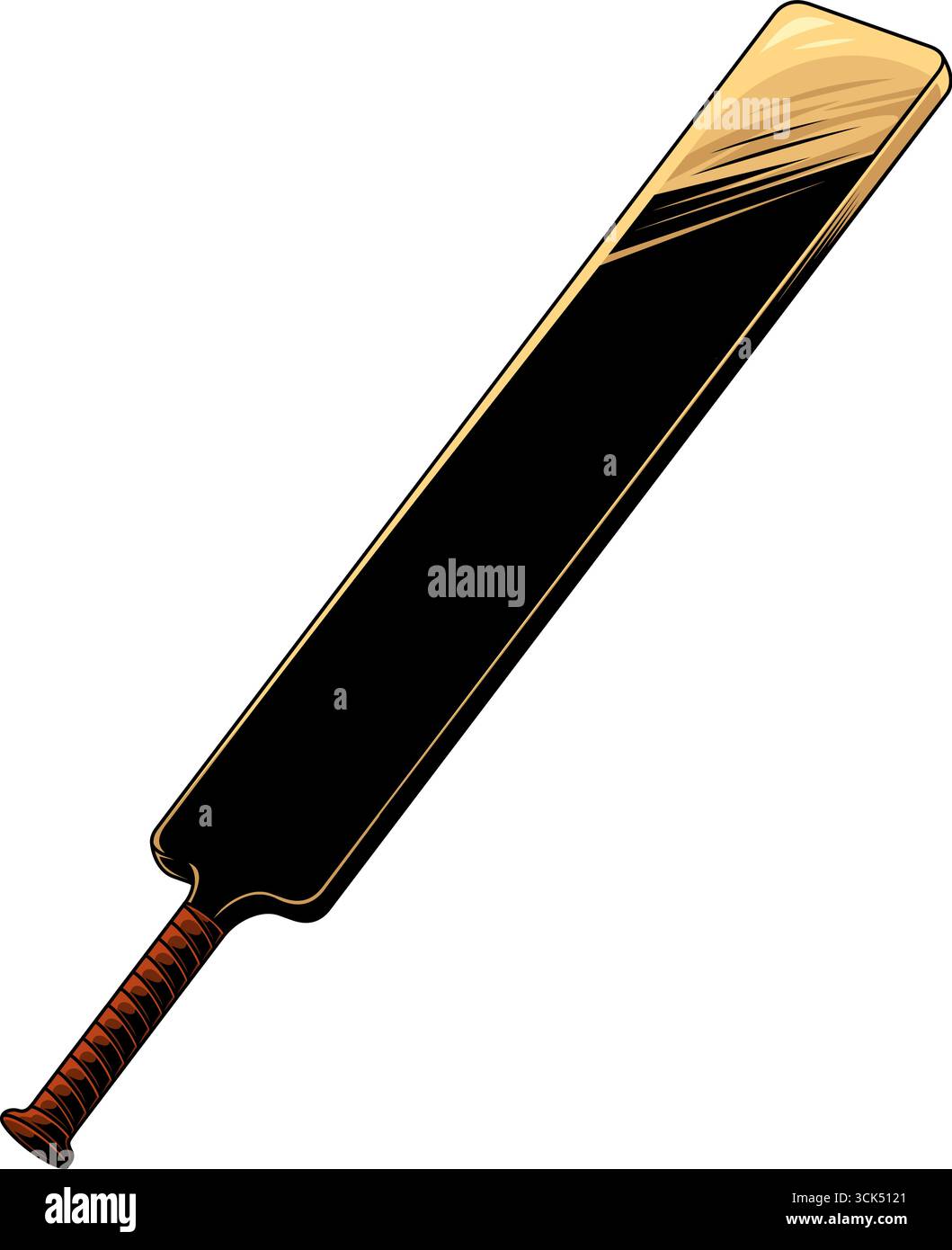 Cricket Bat Graphic Logo Design - Vector Hand Drawn Illustration ...