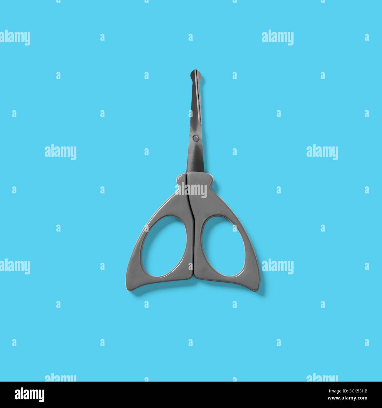 A pair of black scissors designed for precision cutting, featuring ...