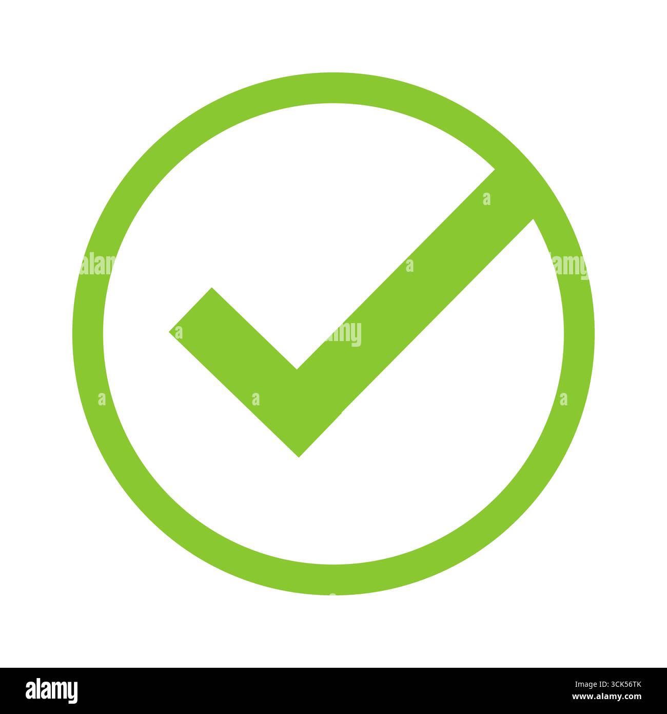 Green accepted icon Stock Vector Images - Alamy