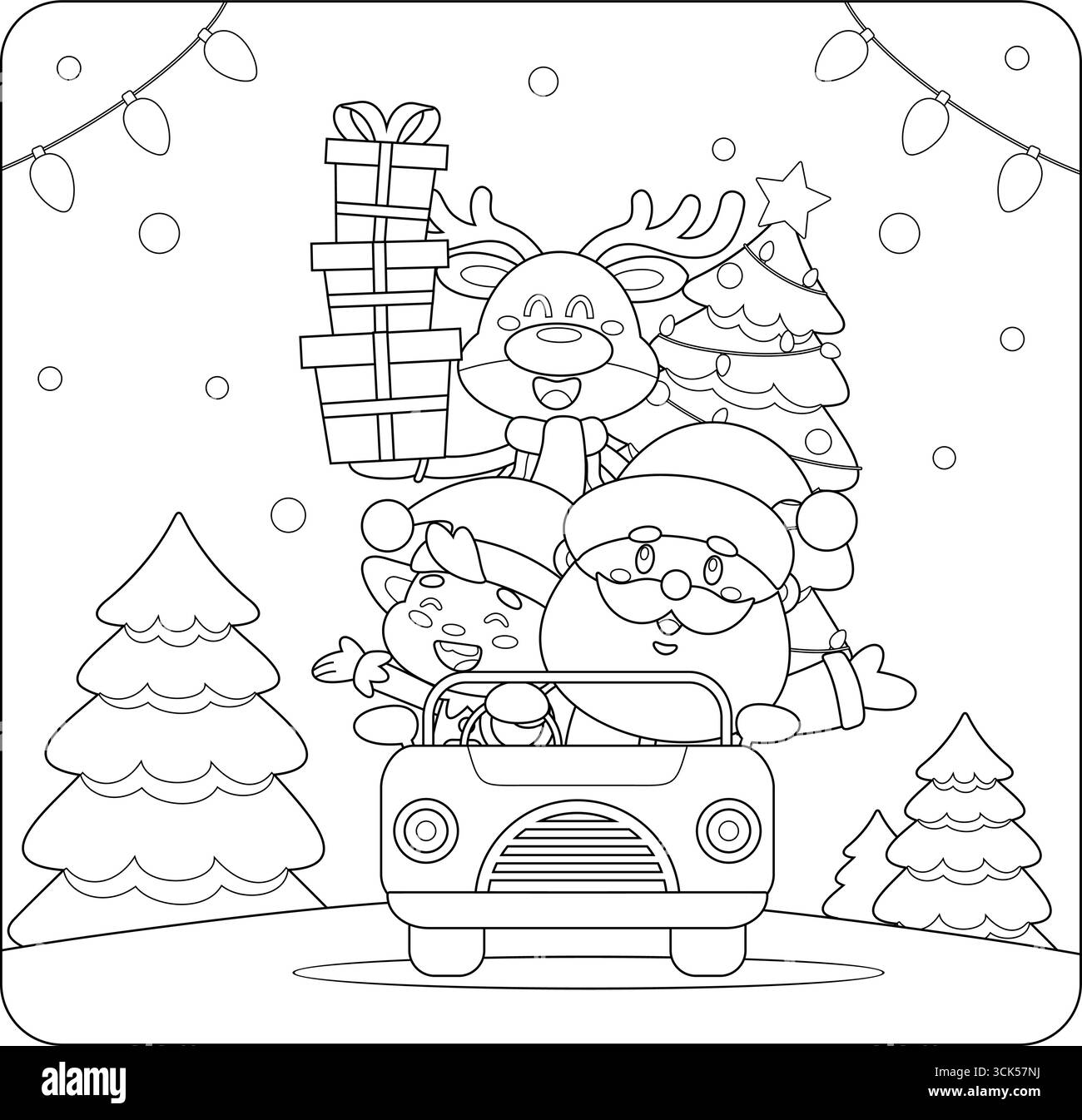Cute car cartoon clipart Black and White Stock Photos & Images - Alamy