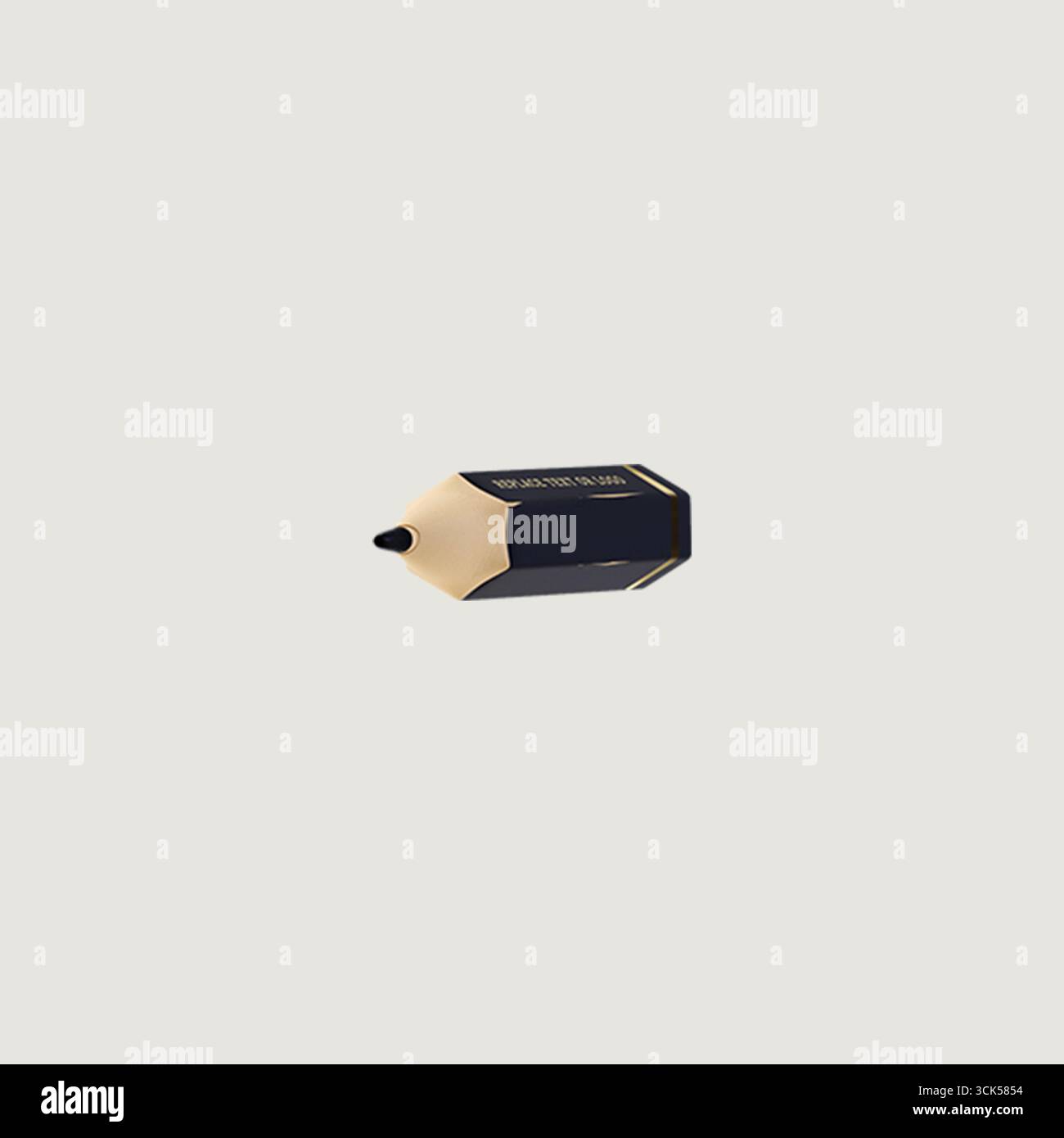 A stylized pencil with a black and gold design, representing creativity ...