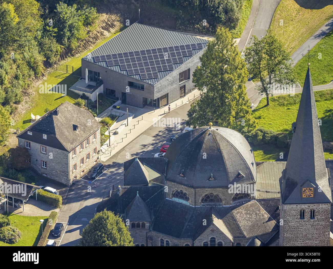 Aerial view, new parish home of the parish of St. Blasius on Dechant ...