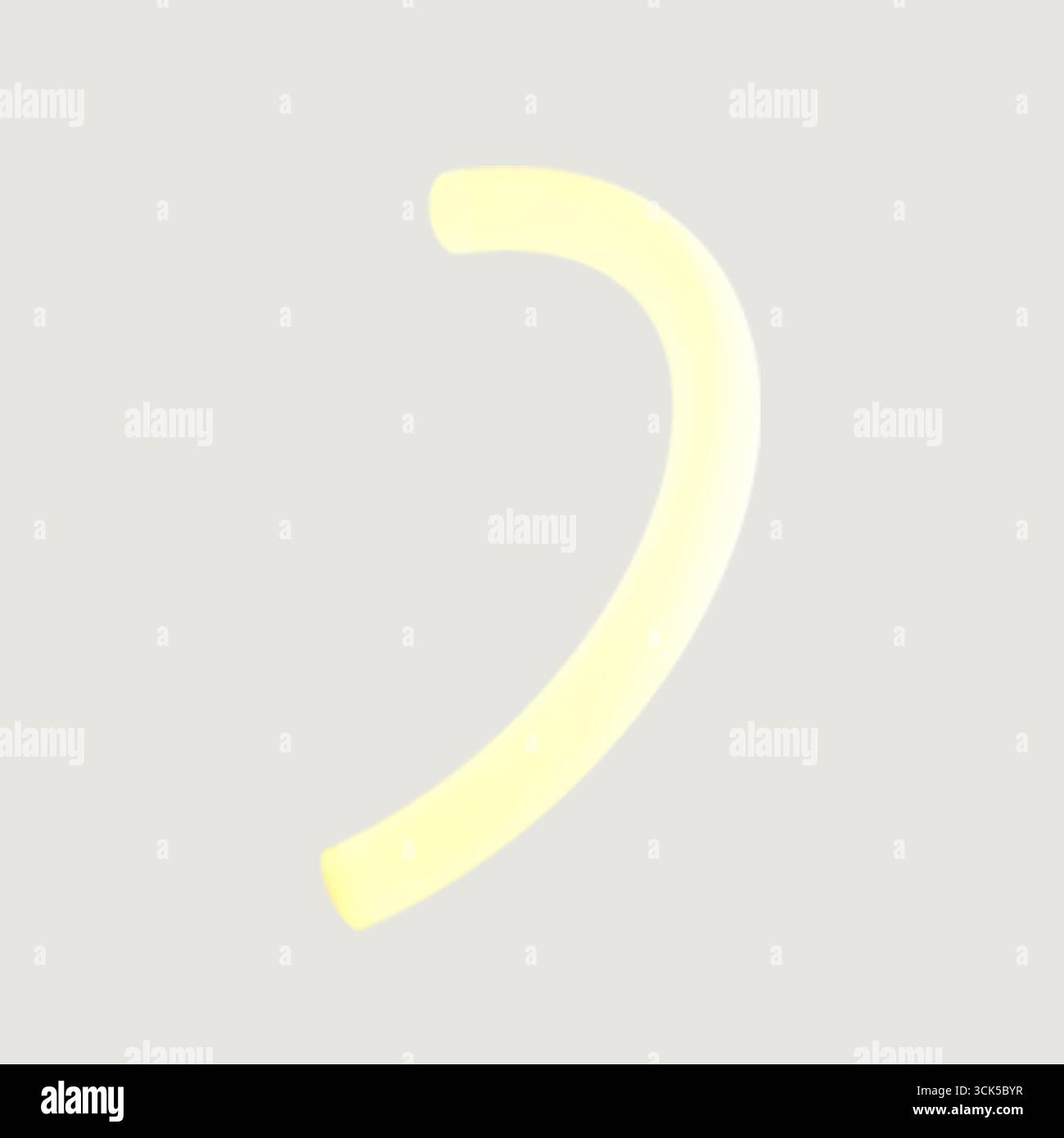 A simple, curved line in a soft yellow hue, resembling a stylized ...