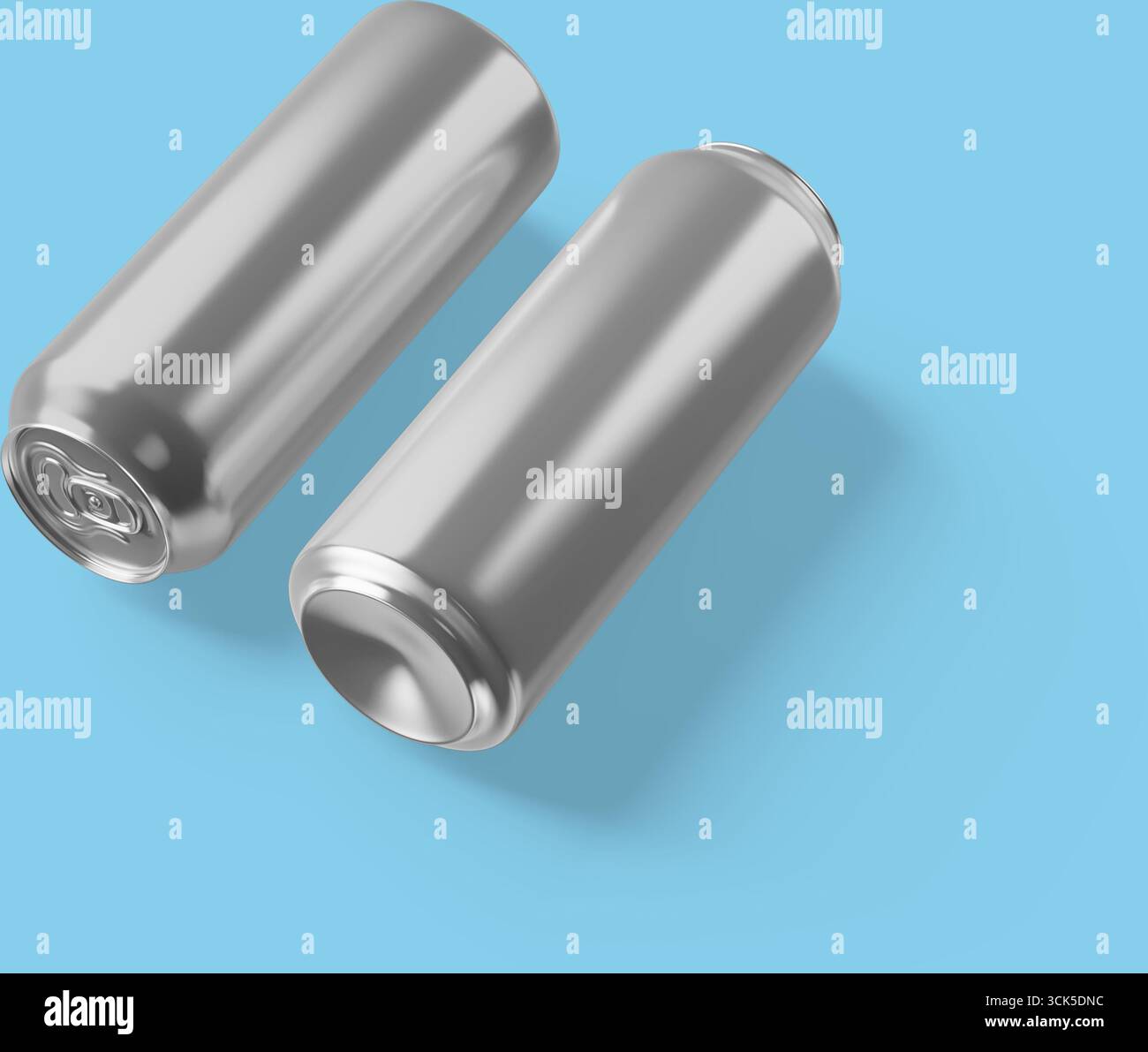 Two metallic beverage cans positioned side by side, showcasing their ...