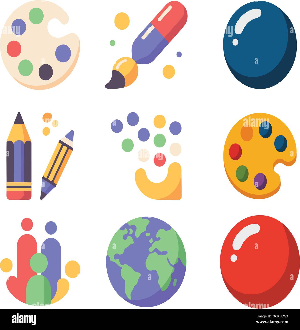 Vector illustration education dot Stock Vector Images - Alamy