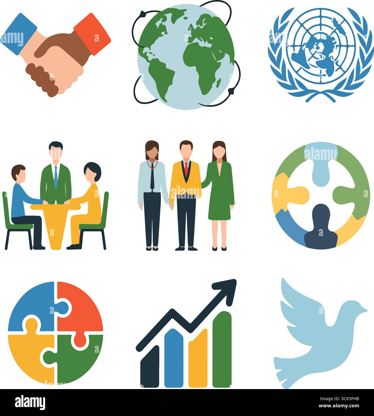 Sustainable development and international cooperation Stock Vector ...