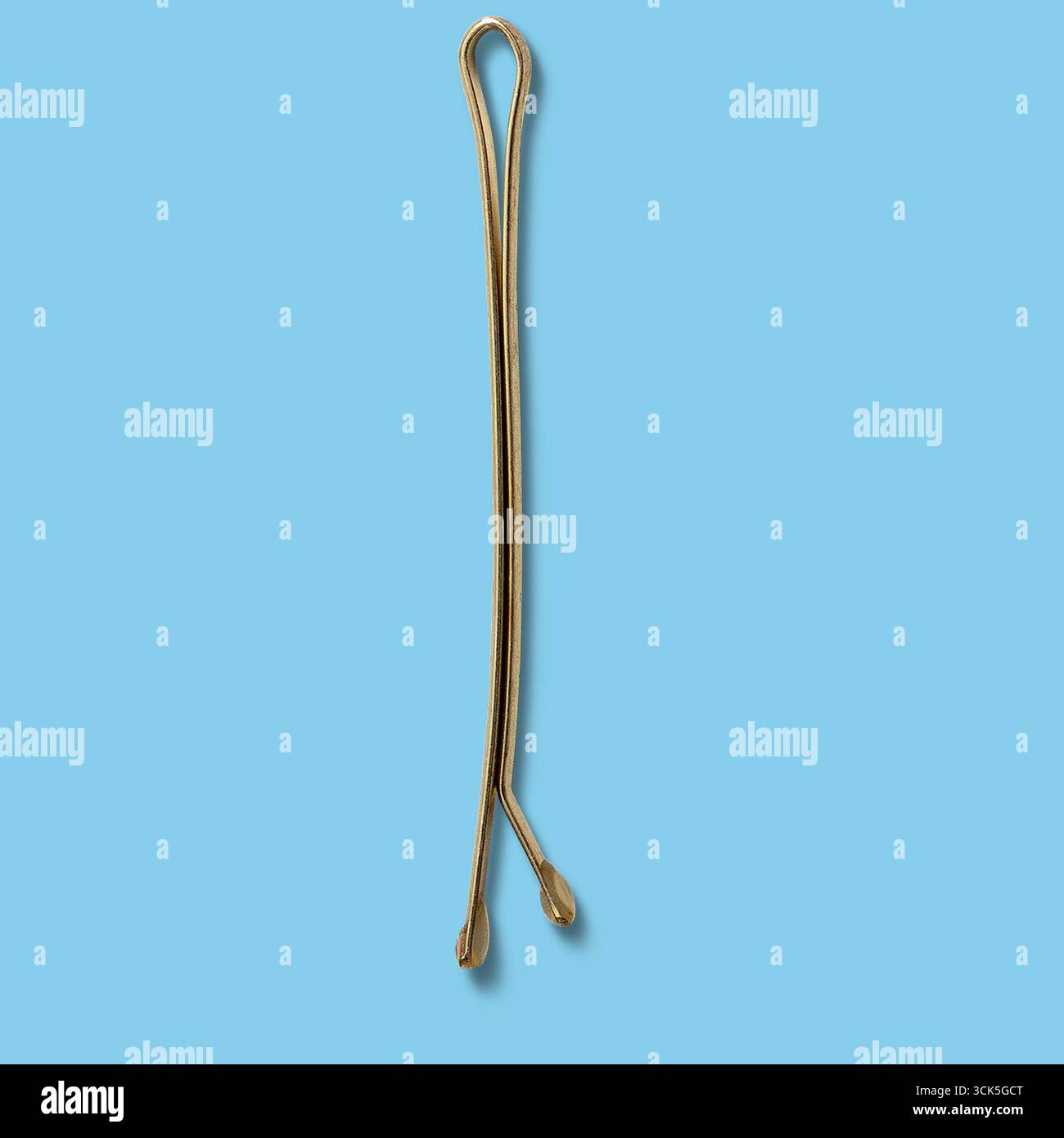 A simple metal hairpin designed for securing hair in place Stock Photo ...