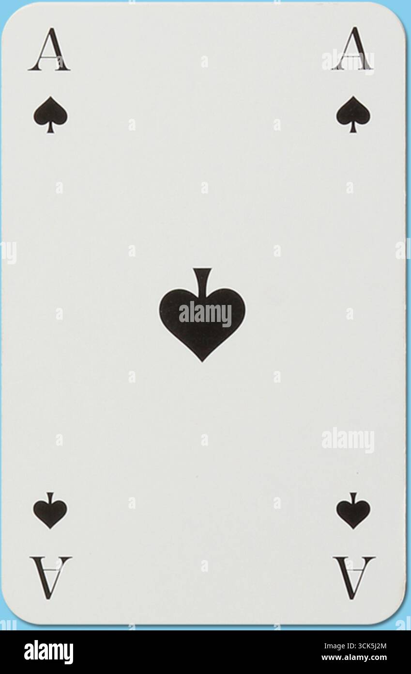 A playing card featuring the Ace of Spades, characterized by its ...