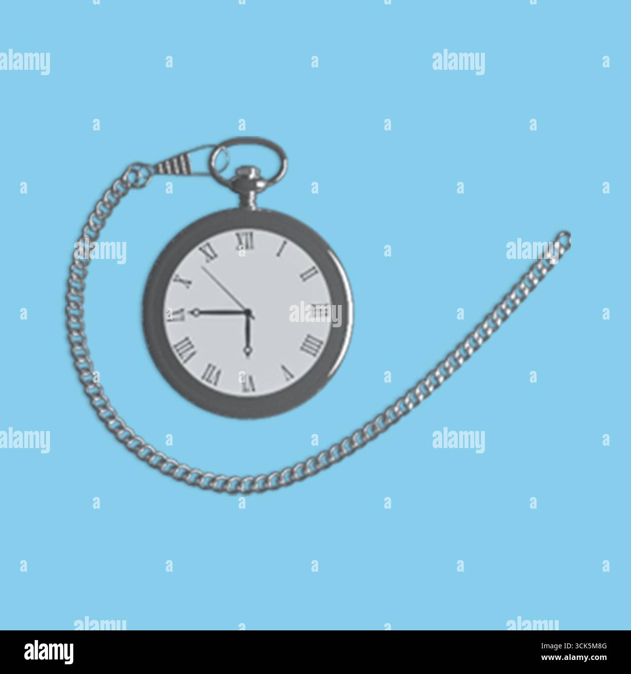 An elegant pocket watch with Roman numerals and a chain, symbolizing ...