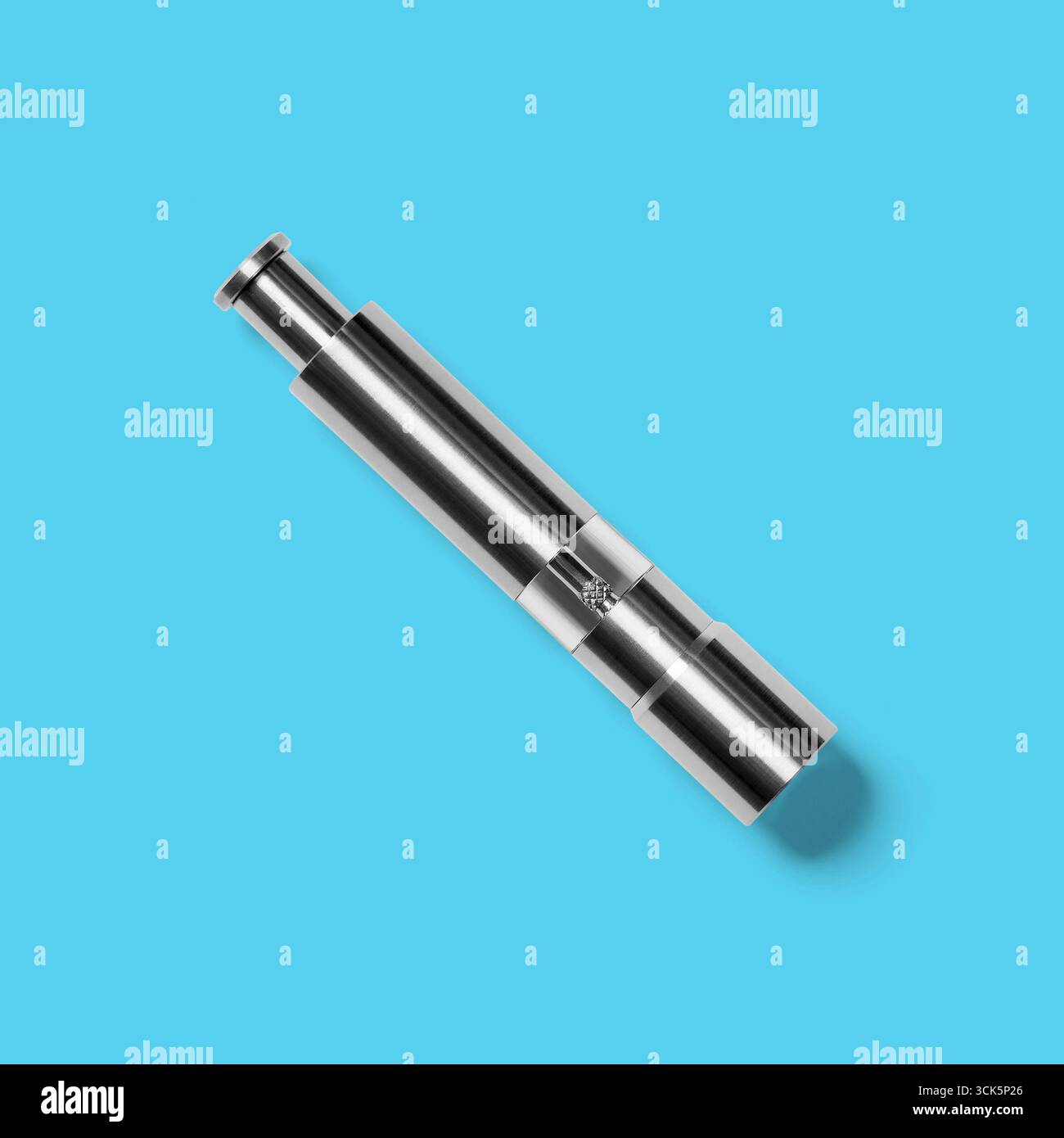 A sleek, metallic telescopic device designed for viewing distant ...