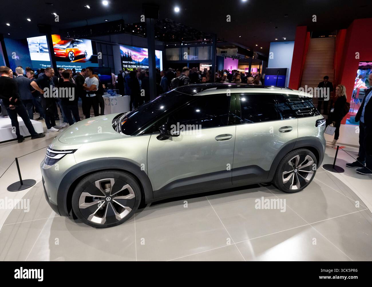 The Volkswagen ID.CROSS Concept is on display at the Volkswagen booth ...