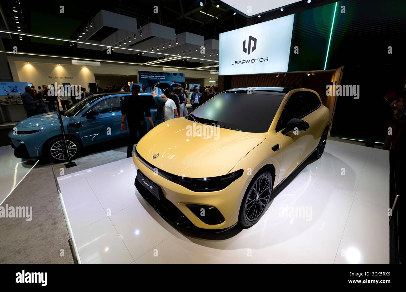 Vehicles from the Chinese car manufacturer Leapmotor are on display at ...